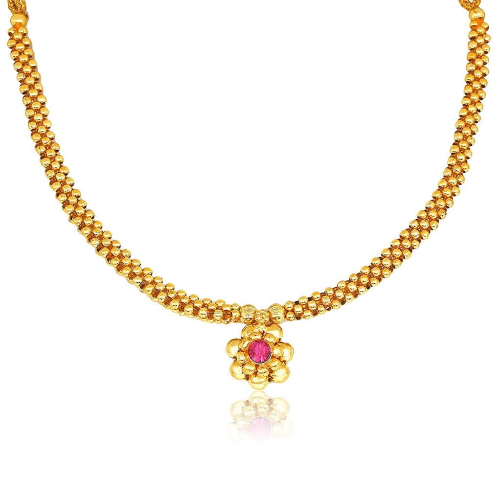 Gold Plated Traditional Maharashtrian Thushi Necklace Jewellery for ...