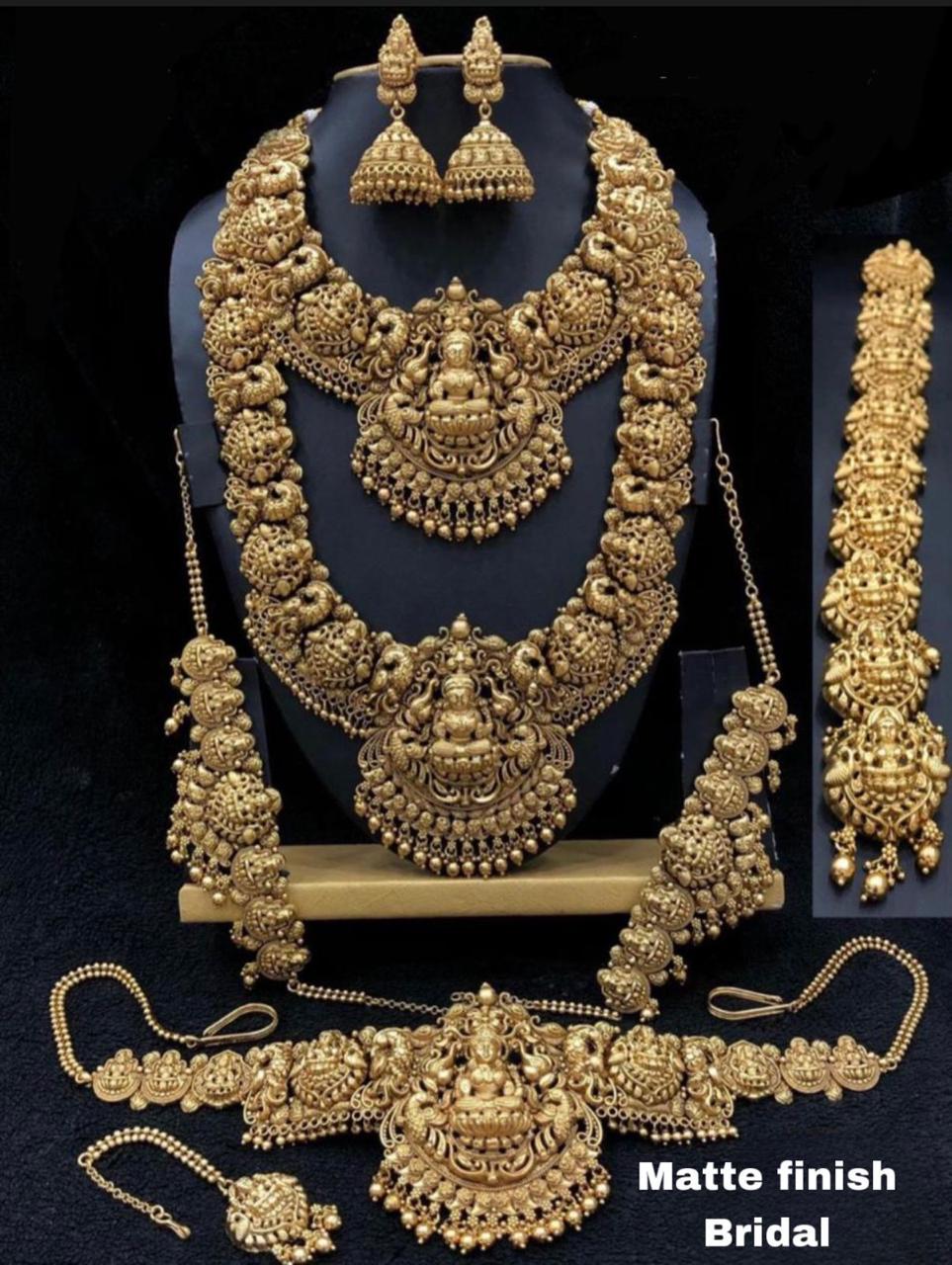 South Indian Bridal Wedding Set. High Quality Brass. A Premium Quality Jewellery Set For The Indian Bride Dulhan alltrend.in