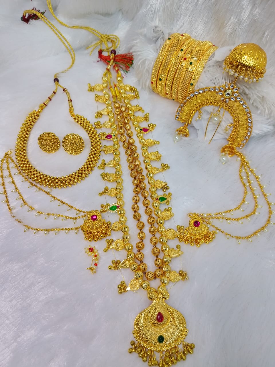 Maharashtrian Kolhapuri Saaj Wedding Jewellery For Nauvari alltrend.in
